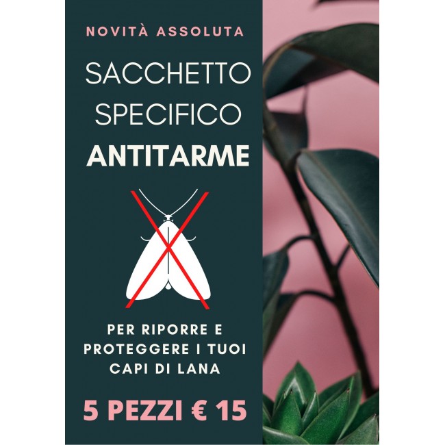 kit 5 sacchetti anti tarme